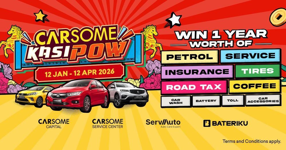 CARSOME Kasi Pow This Chinese New Year: Win a year of FREE Car Goodies ...