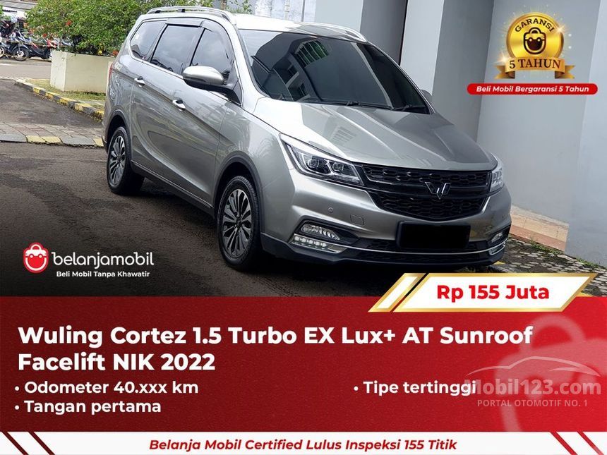 Jual Mobil Wuling Cortez 2022 EX Lux+ 1.5 di DKI Jakarta Automatic MPV Abu-abu Rp 155.000.000 ...
