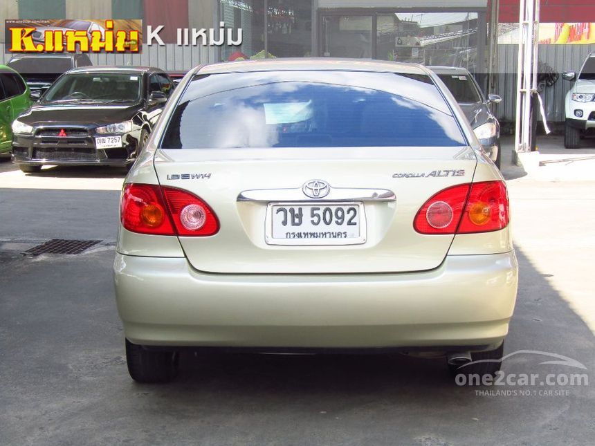 Toyota Corolla Altis 2003 E 1.8 in กรุงเทพและปริมณฑล Automatic Sedan สี ...