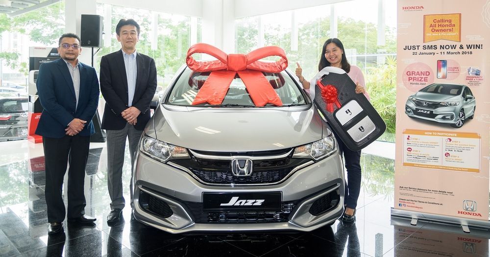 Honda Malaysia Presents Honda Jazz To Grand Prize Winner of ‘SMS & WIN ...
