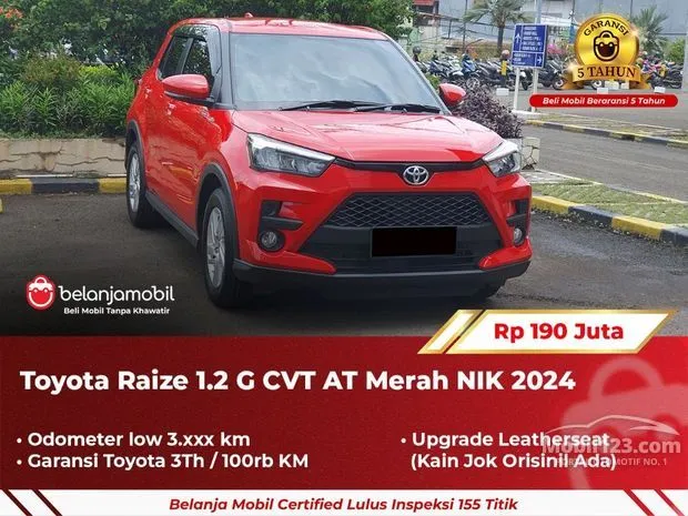 Jual Toyota Raize Bekas 2024 di Indonesia Harga Murah, Kondisi Terbaik ...